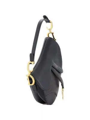 Dior Saddle Handbag Leather Mini Shoulder Bag - Black