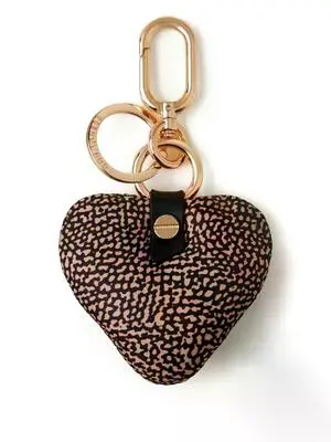 Borbonese Heart Key Chain - Neutrals