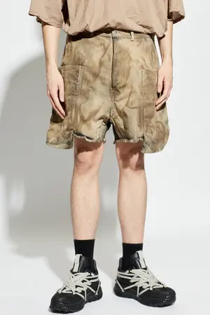 Rick Owens Vintage-effect Denim Shorts - Beige
