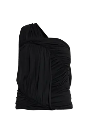 Rick Owens Draped Asymmetrical Top - Black