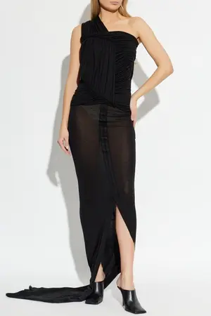 Rick Owens Draped Asymmetrical Top - Black