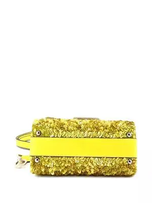 Valentino Garavani V Sling Top Handle Sequins Mini Satchel - Yellow