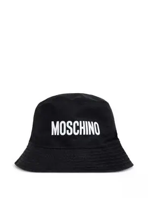 Moschino Logo Bucket Hat - White