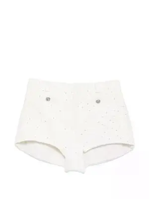 Alessandra Rich Embellished-button Mini Shorts