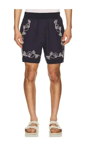 Agua Bendita Embroidered Shorts For Men