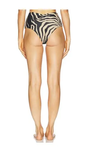 Johanna Ortiz Palms Taita Bikini Bottom - Black & Sand