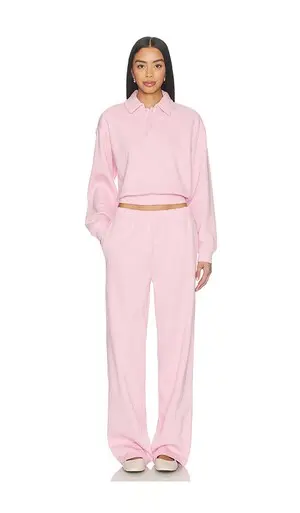 SKIMS Cotton Fleece Polo Sweatshirt - Halite