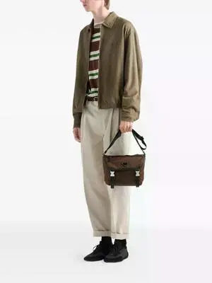 Prada Logo-plaque Shoulder Bag - Brown