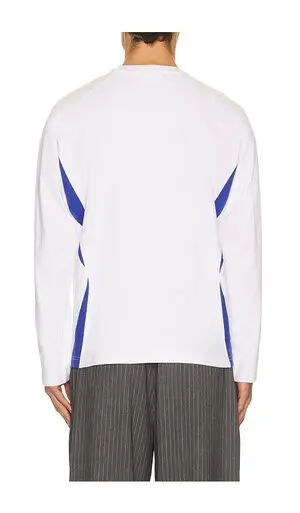 Obey League Long Sleeve Tee In White
