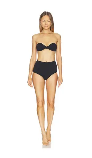 Lisa Marie Fernandez Poppy High Waist Bikini Set - Black