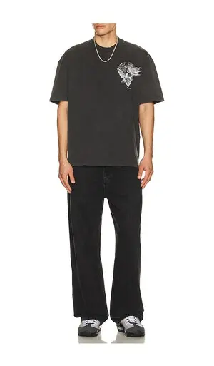 ALLSAINTS Mysteries Tee In Charcoal - Washed Black