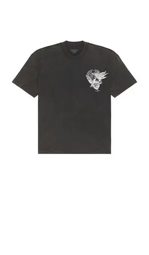 ALLSAINTS Mysteries Tee In Charcoal - Washed Black