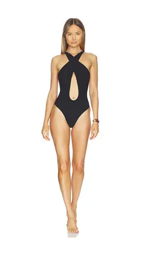 Lisa Marie Fernandez Pretzel Maillot One Piece - Black Crepe