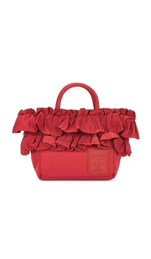 GANNI Mini Shopper Ruffle Bag