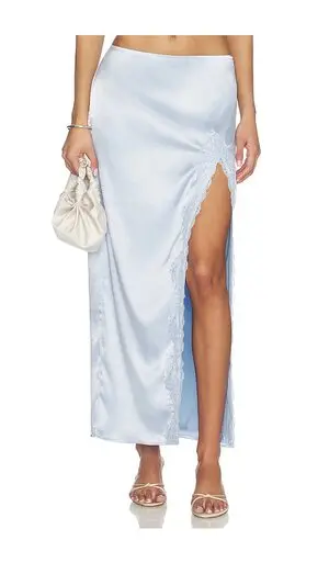 Satin Maxi Skirts with Slit