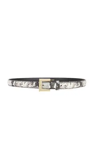 ANINE BING Nicola Belt - Black & White Snake