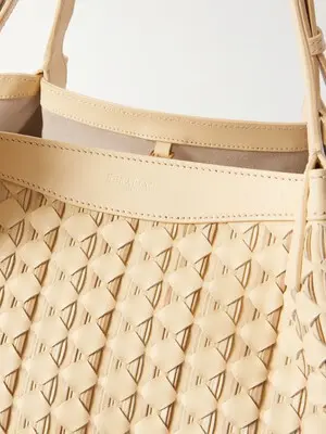 SERAPIAN Secret Large Woven Leather Tote