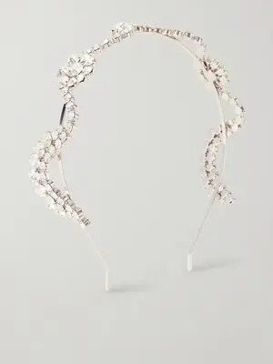 Simone Rocha Crystal-embellished Headband - Silver