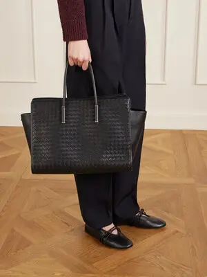 Bottega Veneta Barbara Intrecciato Leather Tote