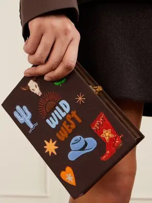 OLYMPIA LE-TAN Wild West Embroidered Clutch