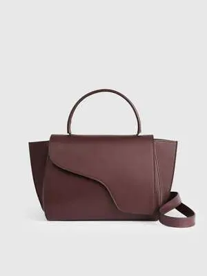 Smooth Leather Structured Crossbody Bags