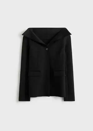 TOTEME Open Collar Wool Jacket