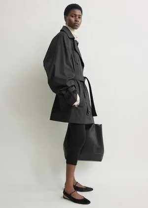 TOTEME Washed Cotton Trench - Washed Black