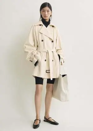 TOTEME Washed Cotton Trench - Stone