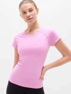 Athleta Momentum Flex Tee - Waterlily Mini Stripe
