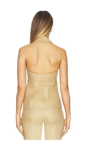 Alexis Micoli Halterneck Top With Front Flap Pockets