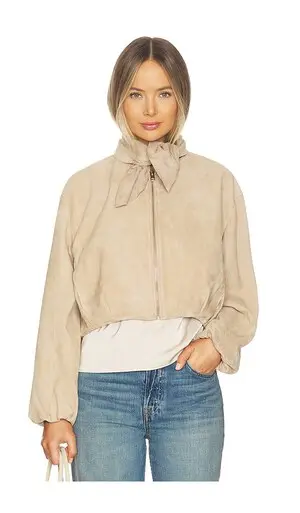 LAMARQUE Anita Cropped Suede Jacket