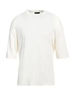 ROBERTO COLLINA Knitted Linen Crewneck Top - White