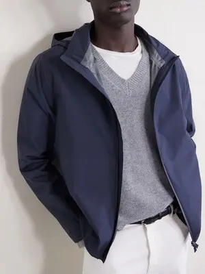 Herno Shell Hooded Jacket - Blue
