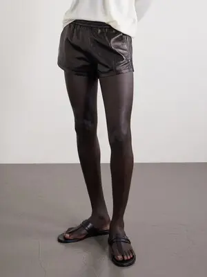 TOM FORD Slim-fit Leather Shorts