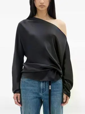 ANN DEMEULEMEESTER Roos One-shoulder Silk Blouse