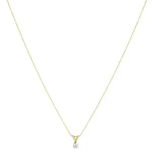 Benbridge Solitaire Round Diamond Pendant Necklace - H-j