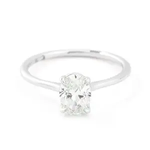 BELLA PONTE Oval Solitaire Diamond Engagement Ring - Wg