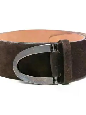 Gianfranco Ferre 2000s Suede Buckle Belt