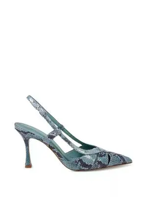 SERGIO LEVANTESI Snakeskin Print Strap Pumps