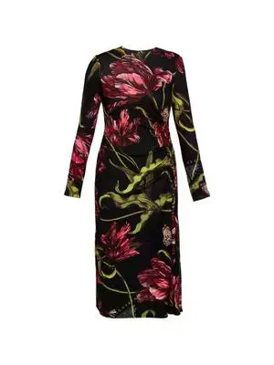 Erdem Long-sleeve Midi Dress