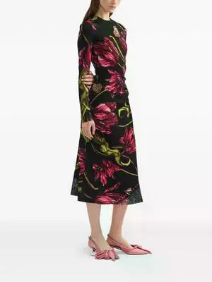 Erdem Long-sleeve Midi Dress
