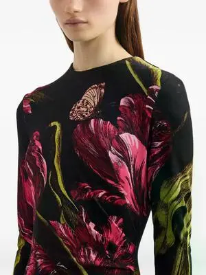 Erdem Long-sleeve Midi Dress