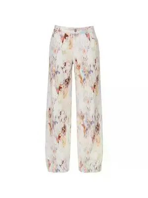 PURPLE BRAND Printed Wide Leg Jeans