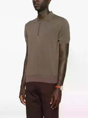 Canali Zip-up Polo Shirt