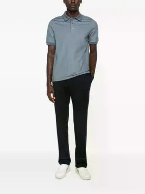 Canali Contrast-trim Polo Shirt