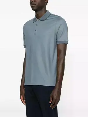 Canali Contrast-trim Polo Shirt