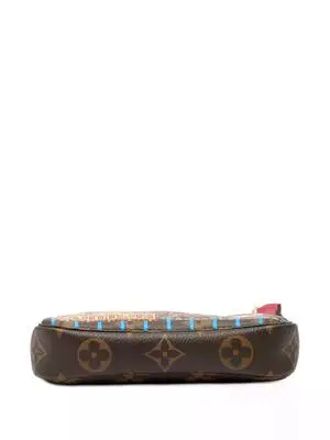 LOUIS VUITTON Monogram Vivienne Christmas Roller Coaster Mini Pochette Accessoires - Brown