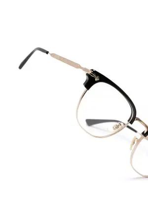 EYEVAN7285 Engraved-arms Half-rim Glasses