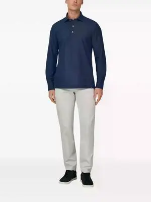 Boggi Milano Jersey Polo Shirt - Blue