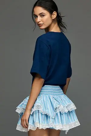 Maeve Love Note Ruffle Skort